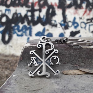 Christogram Jesus Christ Monogram Necklace,chi Rho Monogram of Christ ...