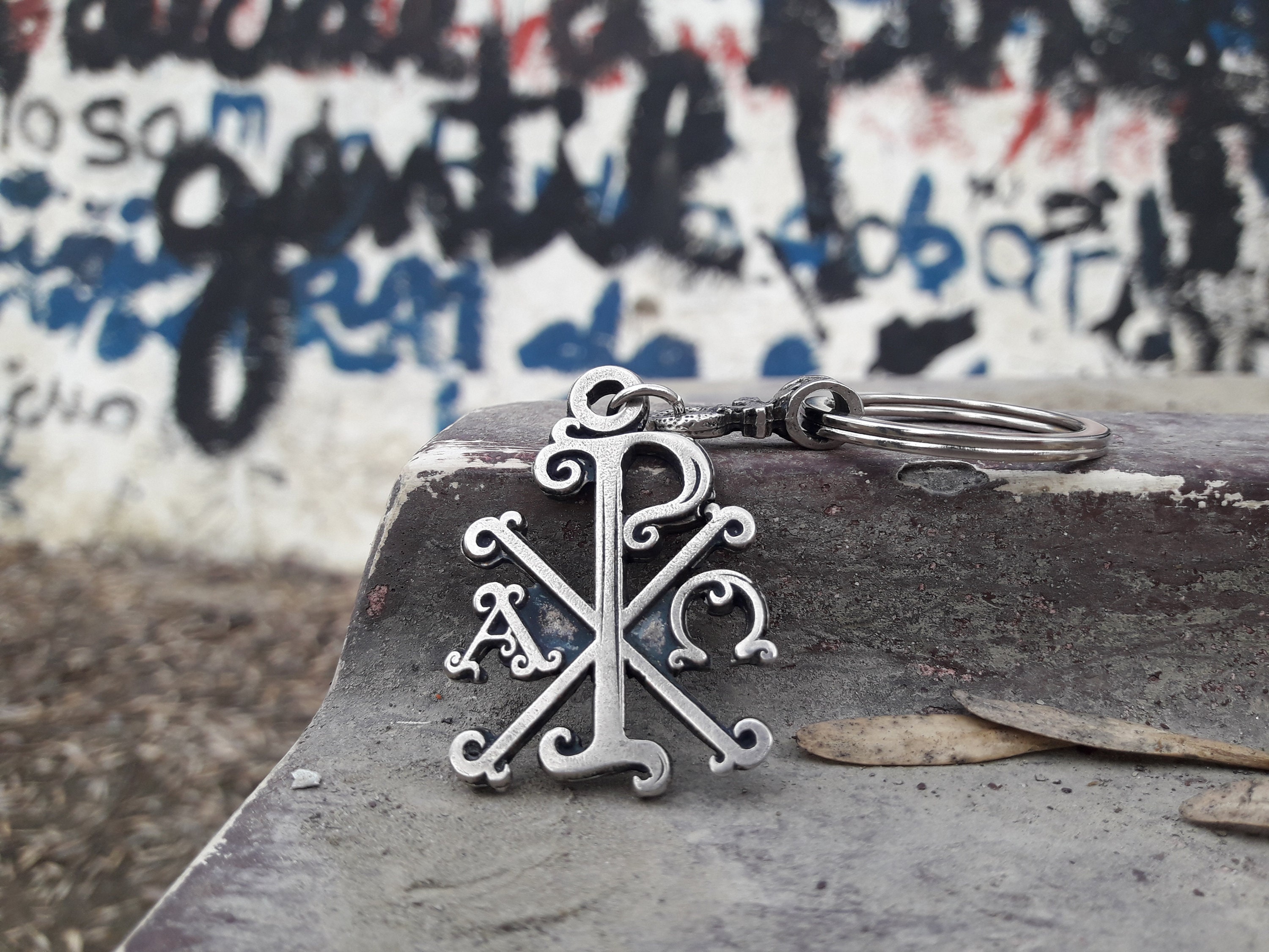 Christogram Jesus Christ monogram necklaceChi Rho Monogram | Etsy