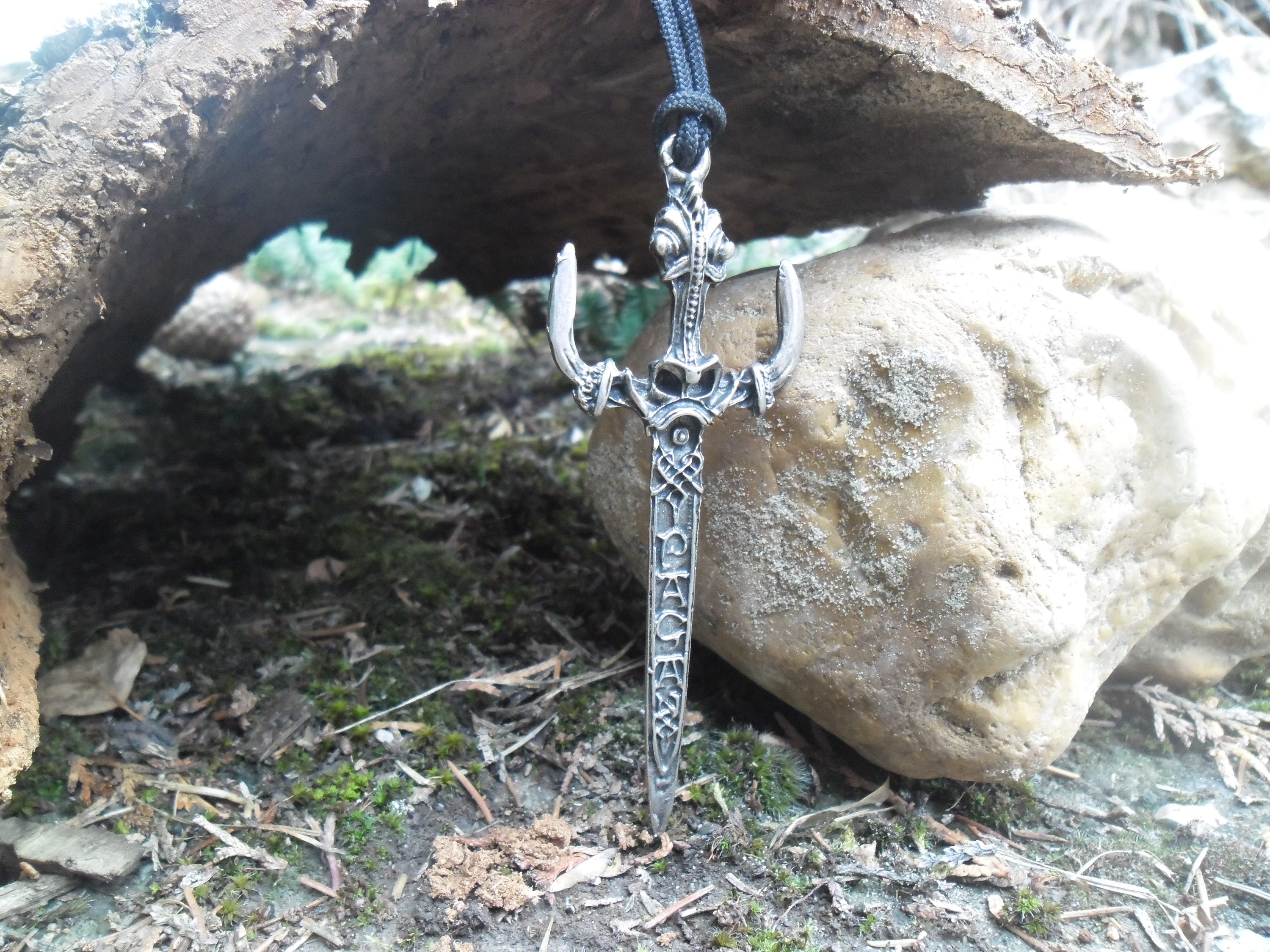 Pagan Sword Skull Necklace and Keychain,melee Horn Skull of Pagan ...
