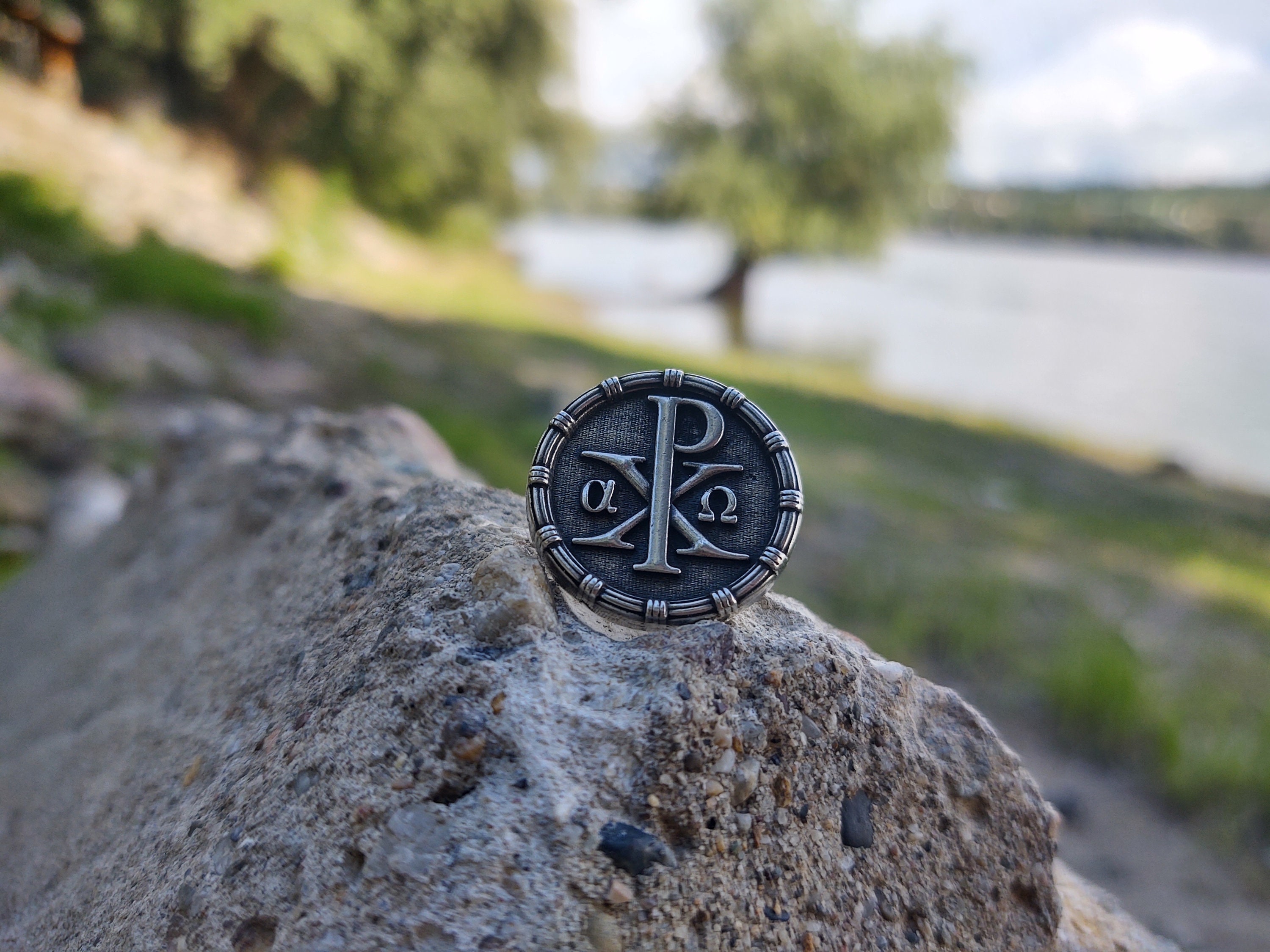 Chi Rho Monogram of Christ Pin Badge,christian Monogram of Jesus Christ ...