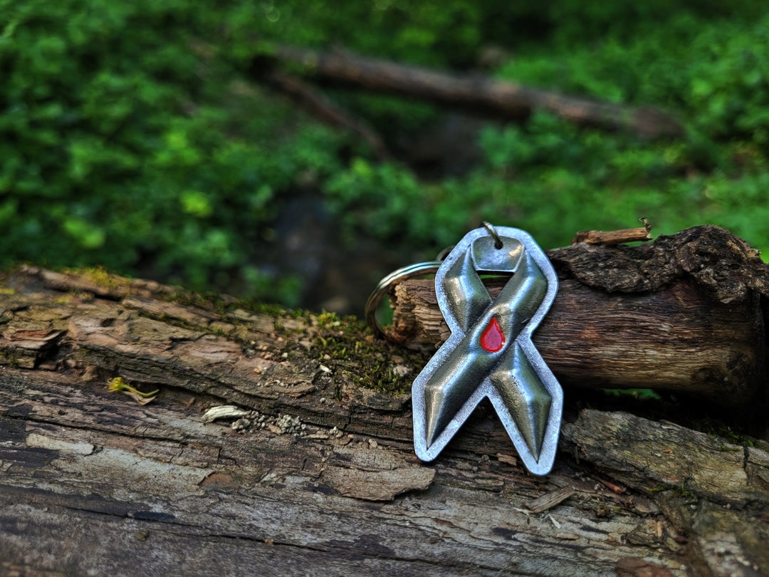 Diabetes Ribbon Symbol Necklace,diabetes Awareness Ribbon Pendant ...