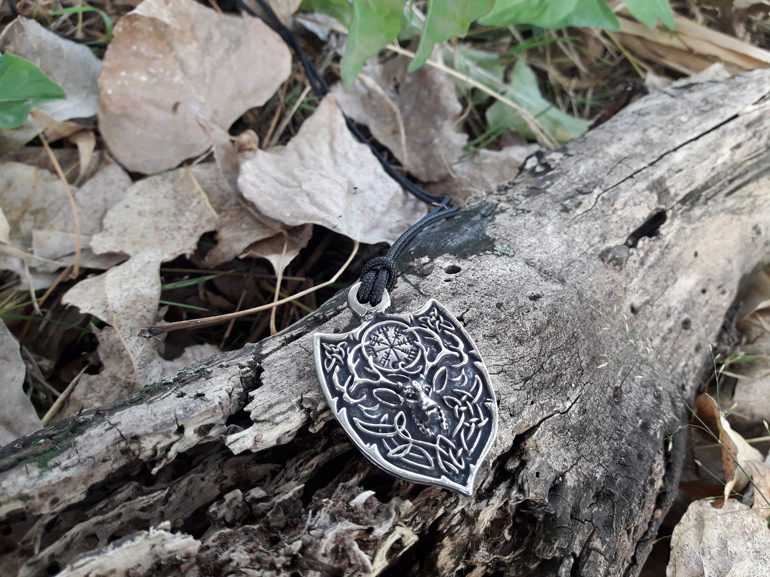 Vegvisir Norse Viking Deer Necklace Keychainscandinavian | Etsy