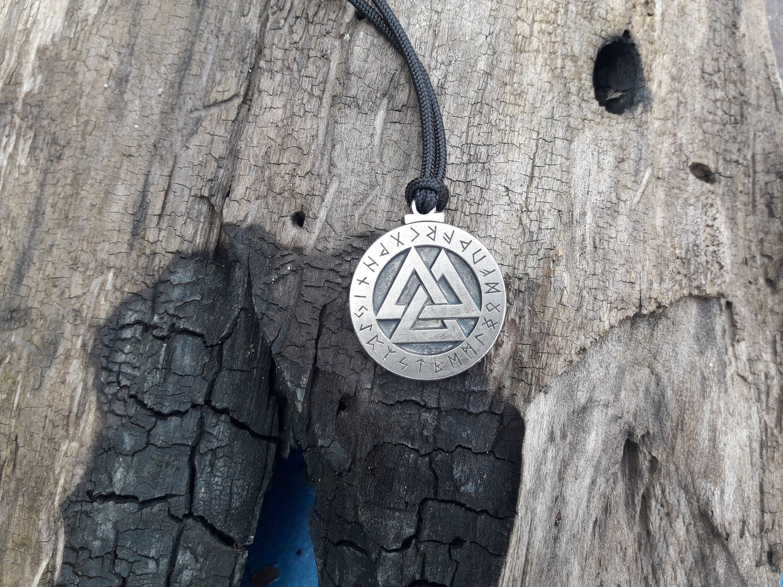 Valknut Pendant Viking Symbol Necklacevalknut Amulet With | Etsy