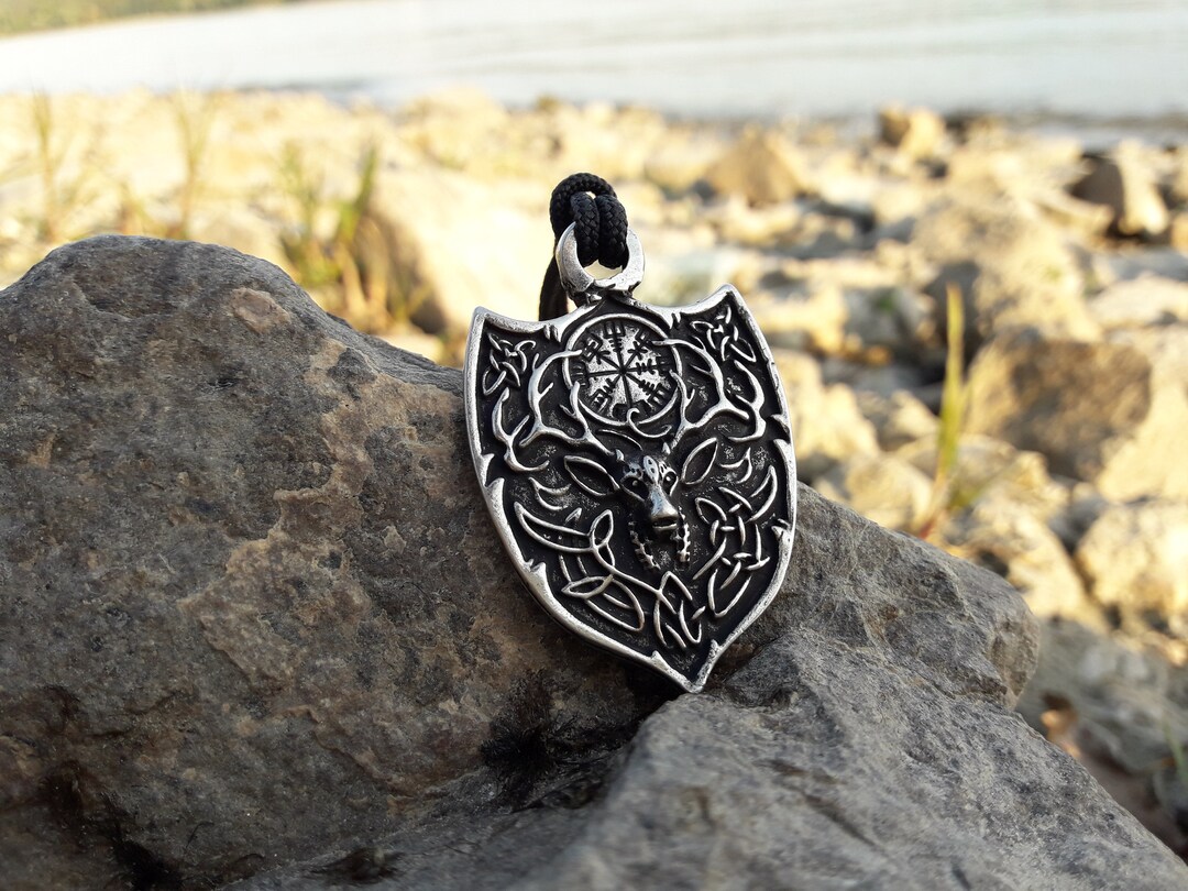 Vegvisir Norse Viking Deer Necklace Keychain,scandinavian Mythology ...