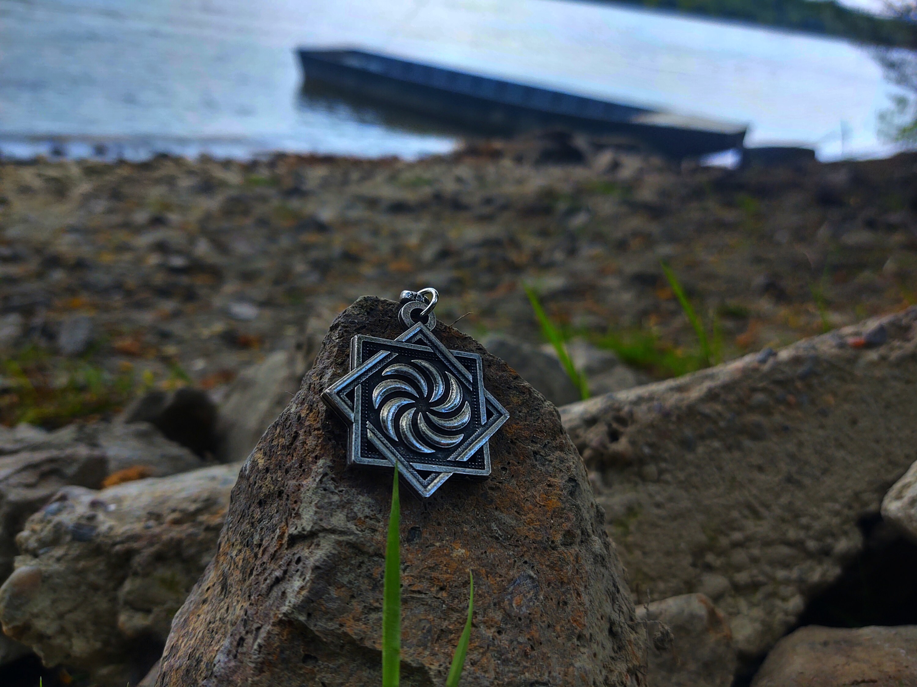 Armenian Kerkhach Eternity Sign Pendant,eight Pointed Star and Wheel of ...