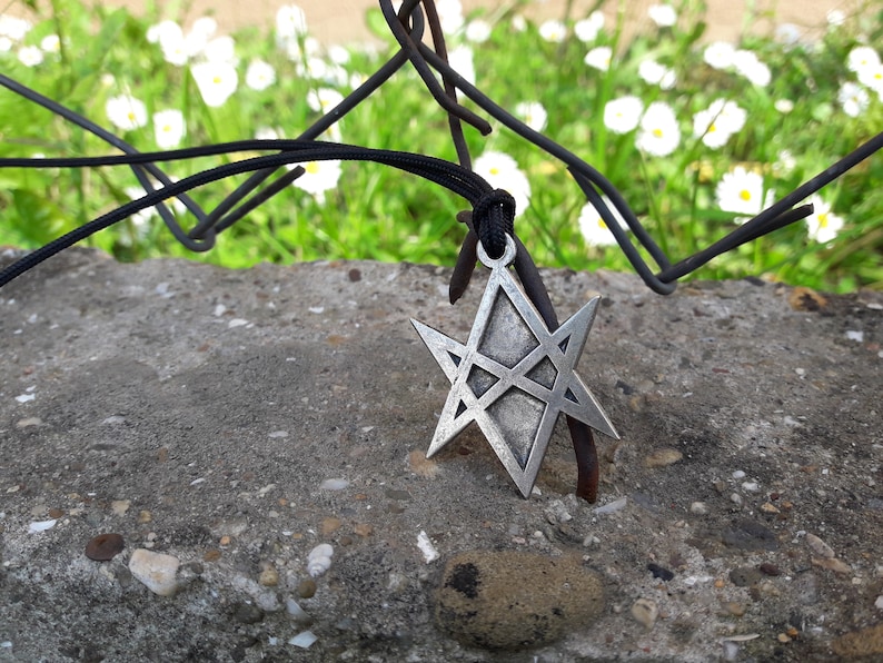 Unicursal Hexagram Necklace of Thelema Necklace,hexagram Necklace ...