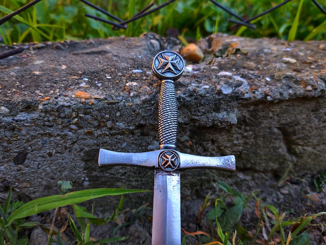 Vintage Medieval Sword Letter Opener With Maltese Cross,malta Cross ...