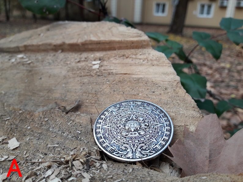 Aztec Mayan Calendar Zodiac Lucky Coin,mayan Prophecy,aztec Sun God ...