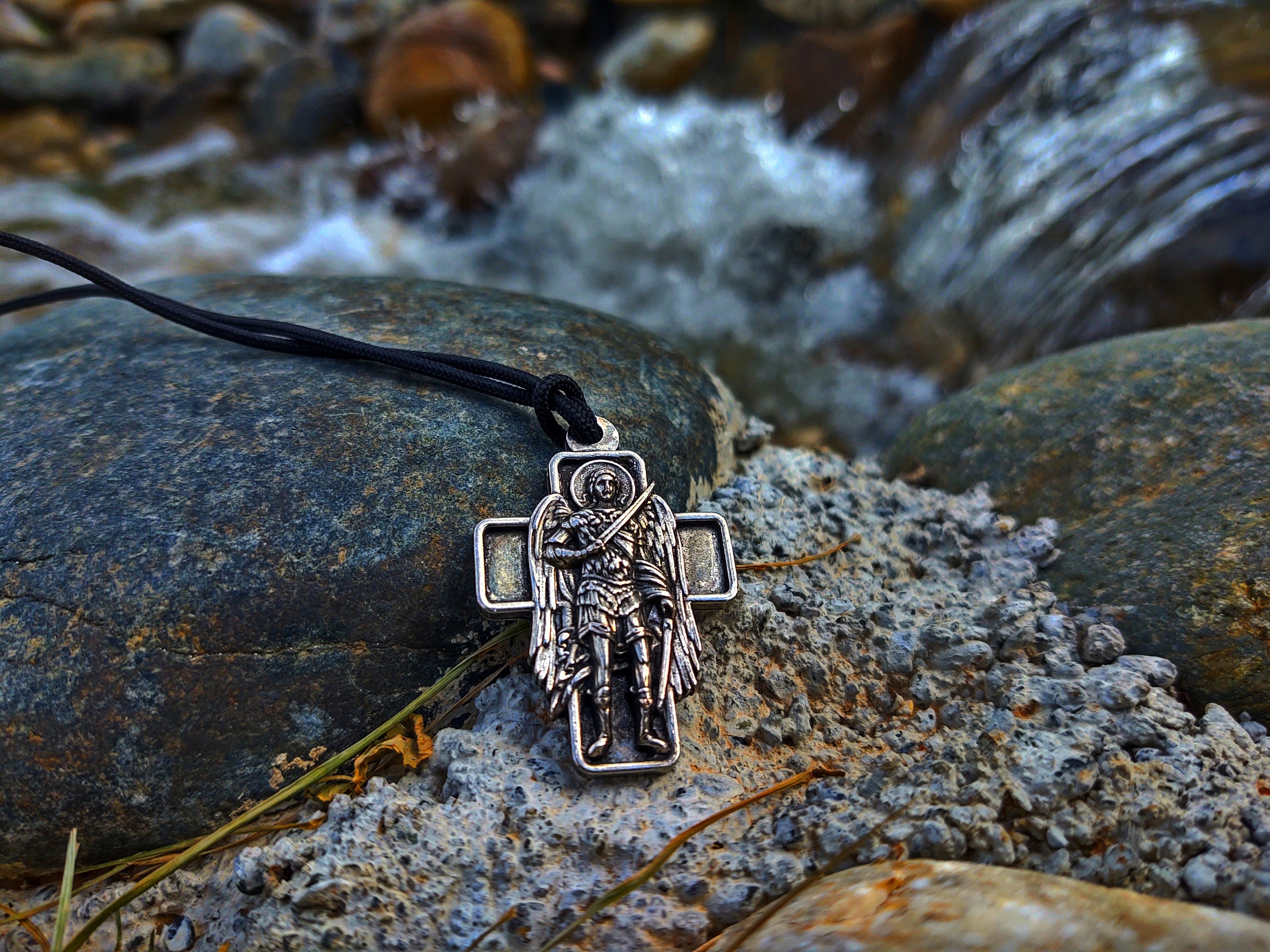 Saint Michael Archangel Cross Pendantorthodox Cross - Etsy