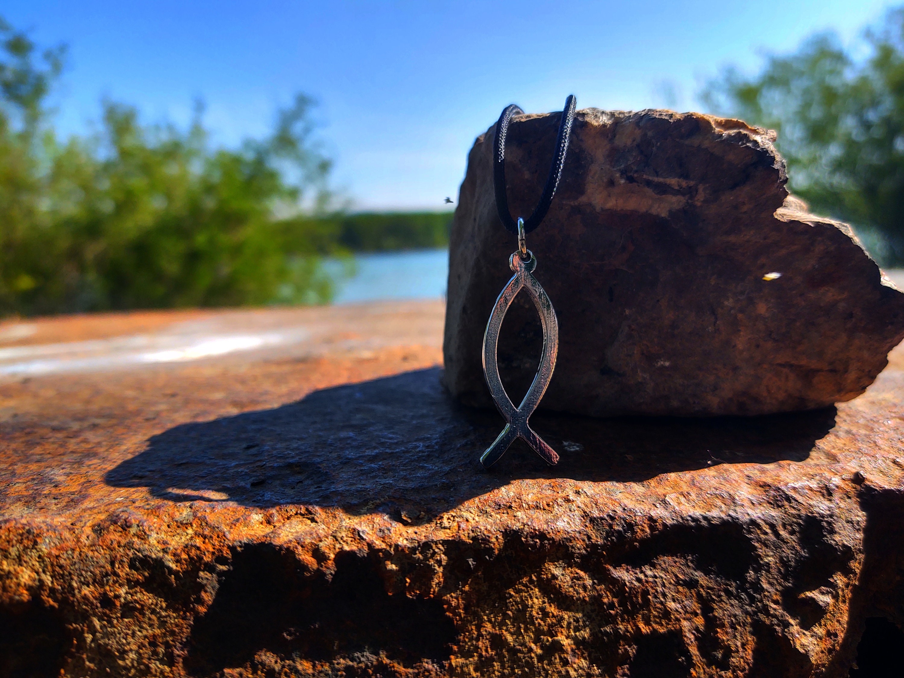 Ichthus Christian Symbol Necklaceichthys Jesus Fish - Etsy