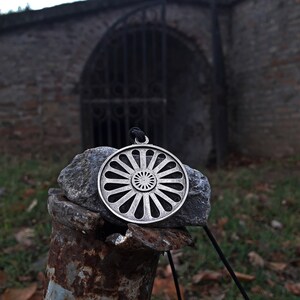 Romani Chakra Wheel Necklace Pendant Talisman,ashoka Chakra Indian ...