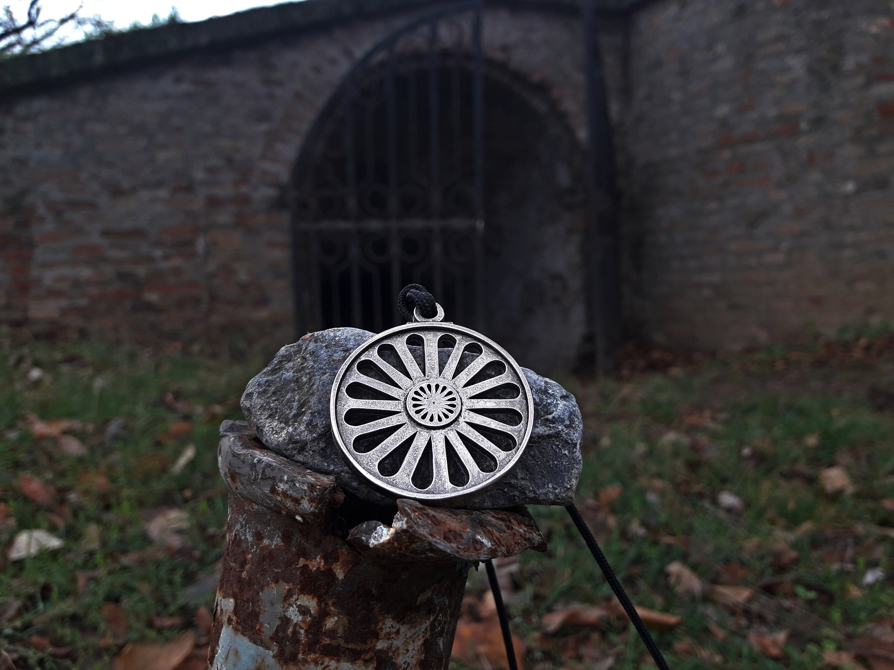 Romani Chakra Wheel Necklace Pendant Talismanashoka Chakra - Etsy Australia