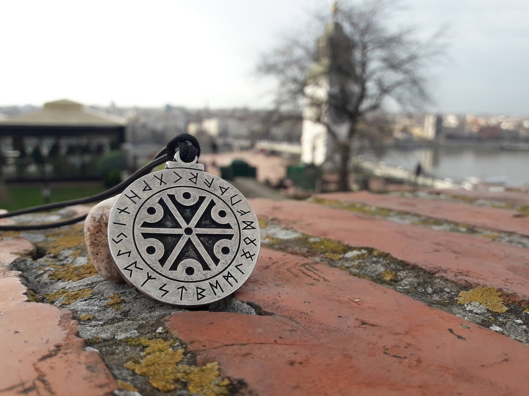 Perun God Slavic Mythology Symbol Talisman Rune Alphabet Necklace ...