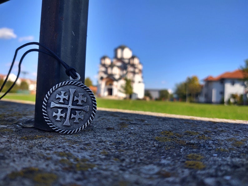 Jerusalem cross necklaceFive-fold Cross christian | Etsy