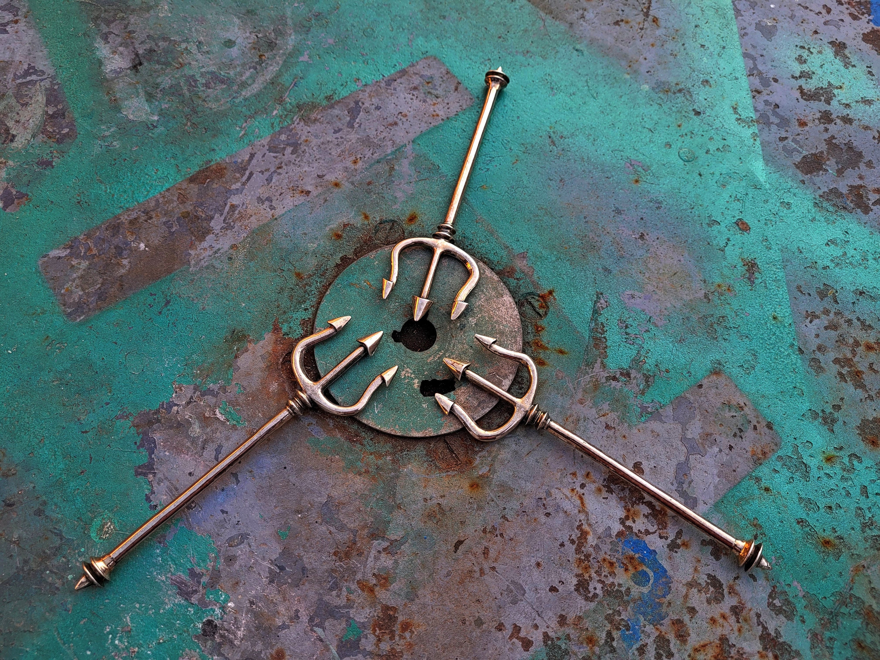 Trident Spear Full Metal Miniature Weaponunique Trident Spear - Etsy