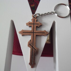 Russian Orthodox Cross Necklace Keychain,plain Russian Orthodox Cross ...