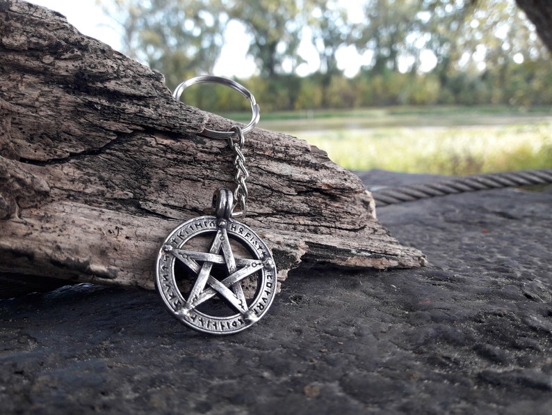Pentagram Pentacle With Rune Letter Necklace and - Etsy