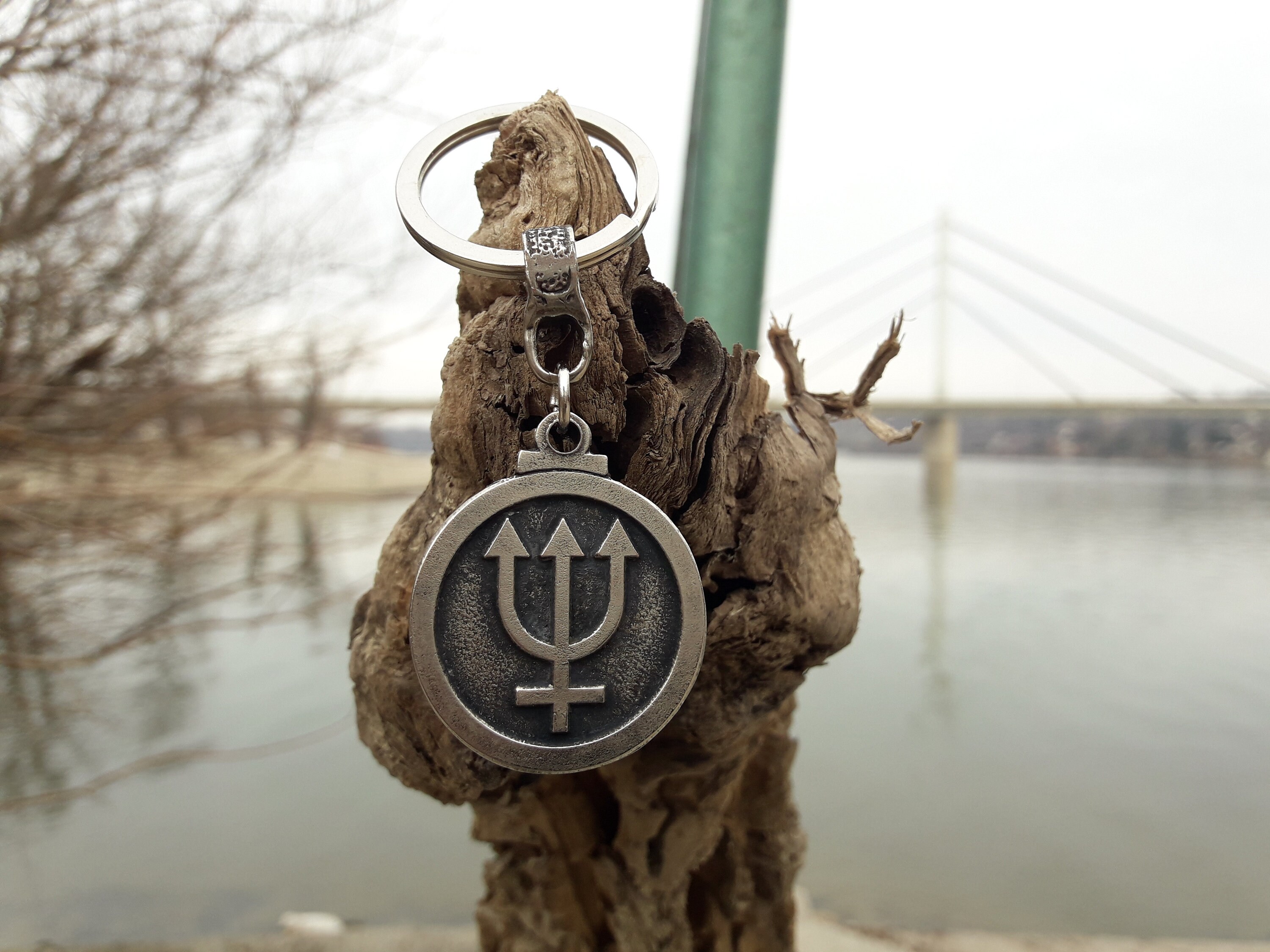 Neptune's Trident Glyph Astrological Symbol Necklace Keychain,astrology ...