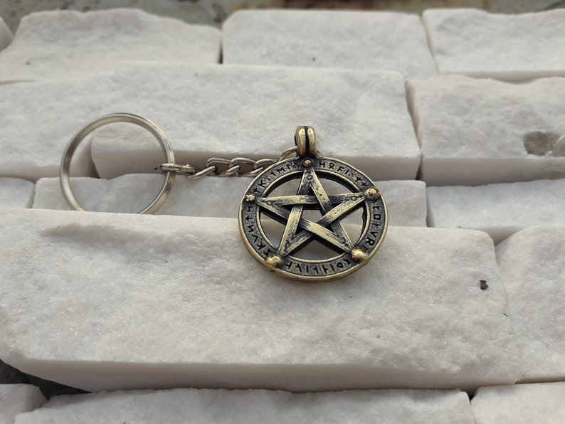Pentagram Pentacle With Rune Letter Necklace and - Etsy