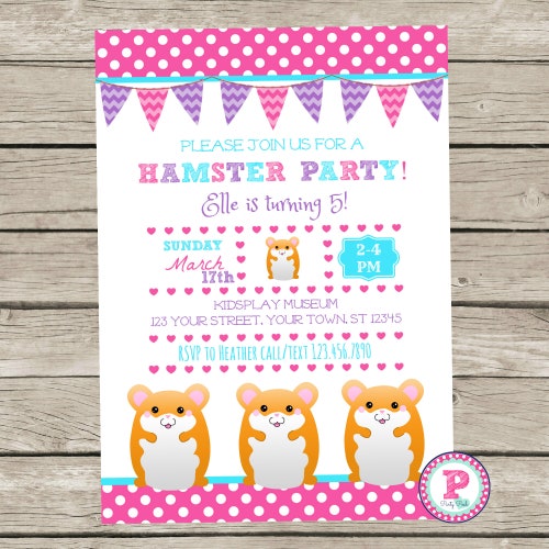 Party Animal Hamster Cross Stitch Pattern Instant Download | Etsy