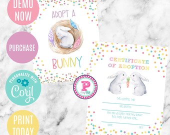 Easter Bunny Certificate - Etsy