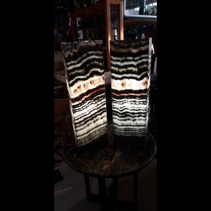 Beautiful Rectangle Stone Onyx Table Lamps 25 Tall - Etsy