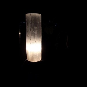 Selenite Tower Flat Top Lamp - (10