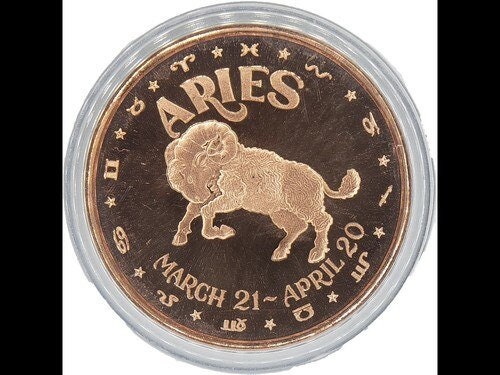 Astrology Copper Coin Collection: Aries - Etsy