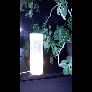 Selenite Tower Flat Top Lamp - (10