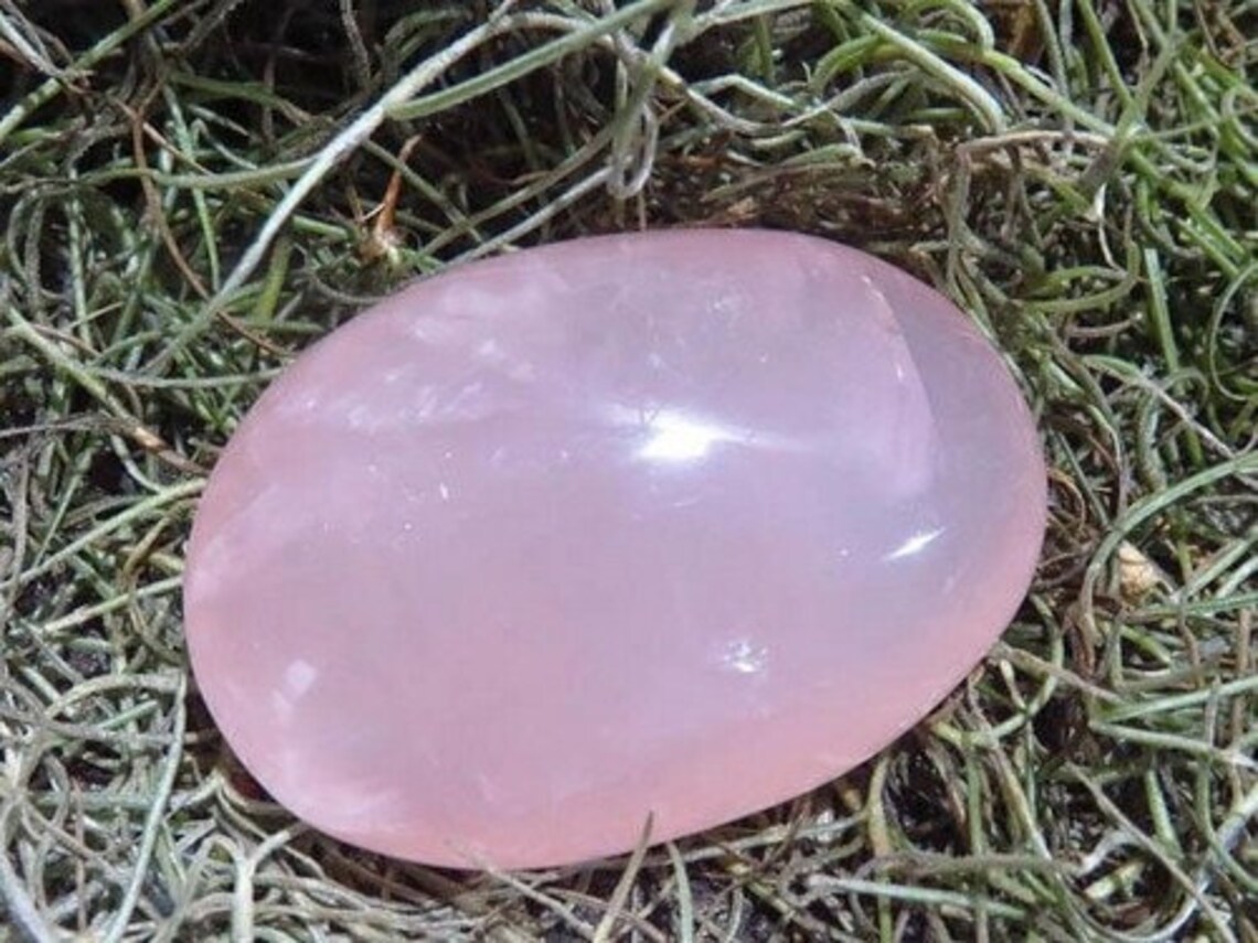 Polished Gemmy Rose Quartz Gallet - Palm Stone - Fidget Rock - From ...