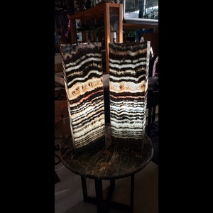 Beautiful Rectangle Stone Onyx Table Lamps 25 Tall - Etsy