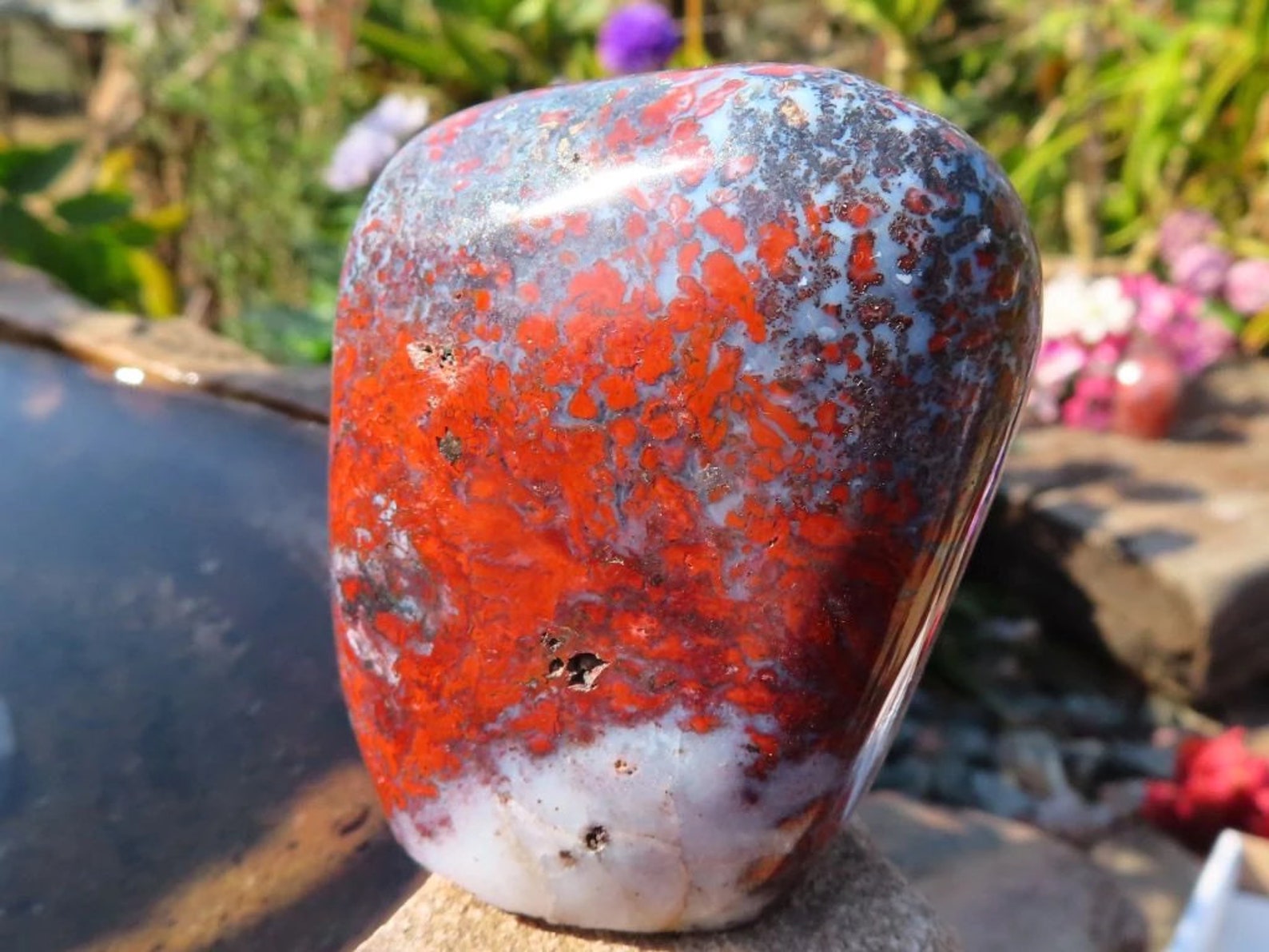 Polished Flower Jasper Standing Free Forms From Namibia - Grab Bag - Etsy