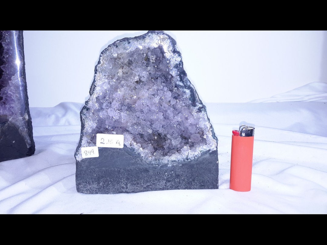 Amethyst Church Crystal Cathedral Geode - Mini Cave - Almost 8" Tall - Etsy