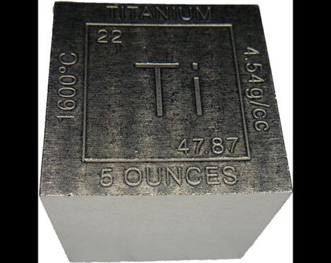 Elemental Cube Collection: 1.25 Inch Solid Titanium Cube | Etsy