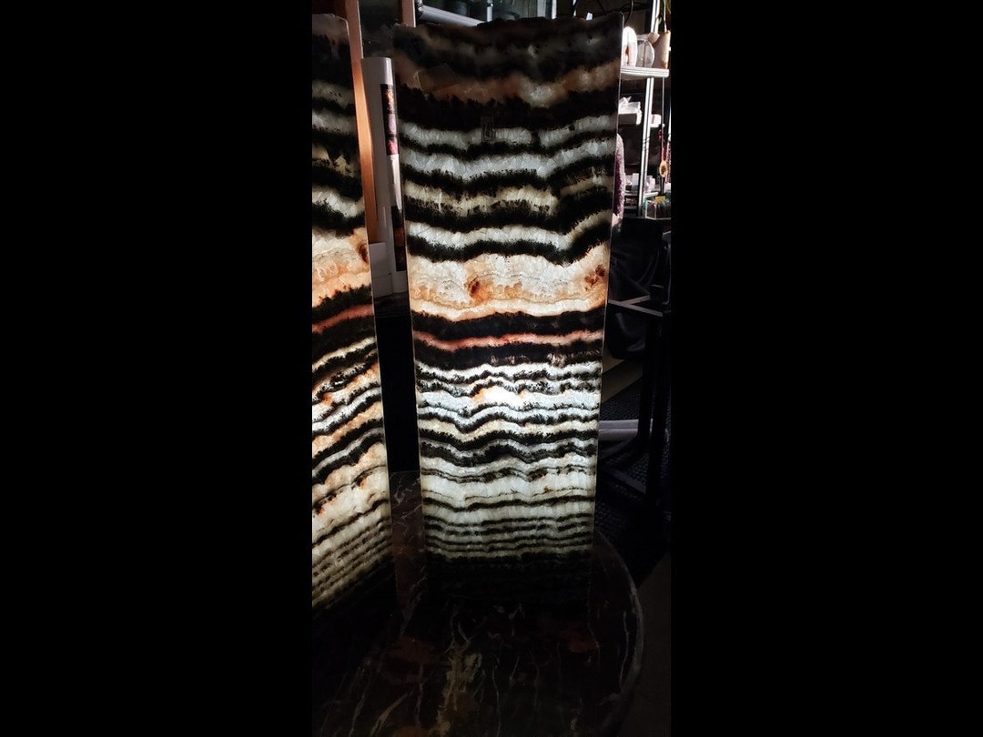 Beautiful Rectangle Stone Onyx Table Lamps - 25" Tall - Etsy