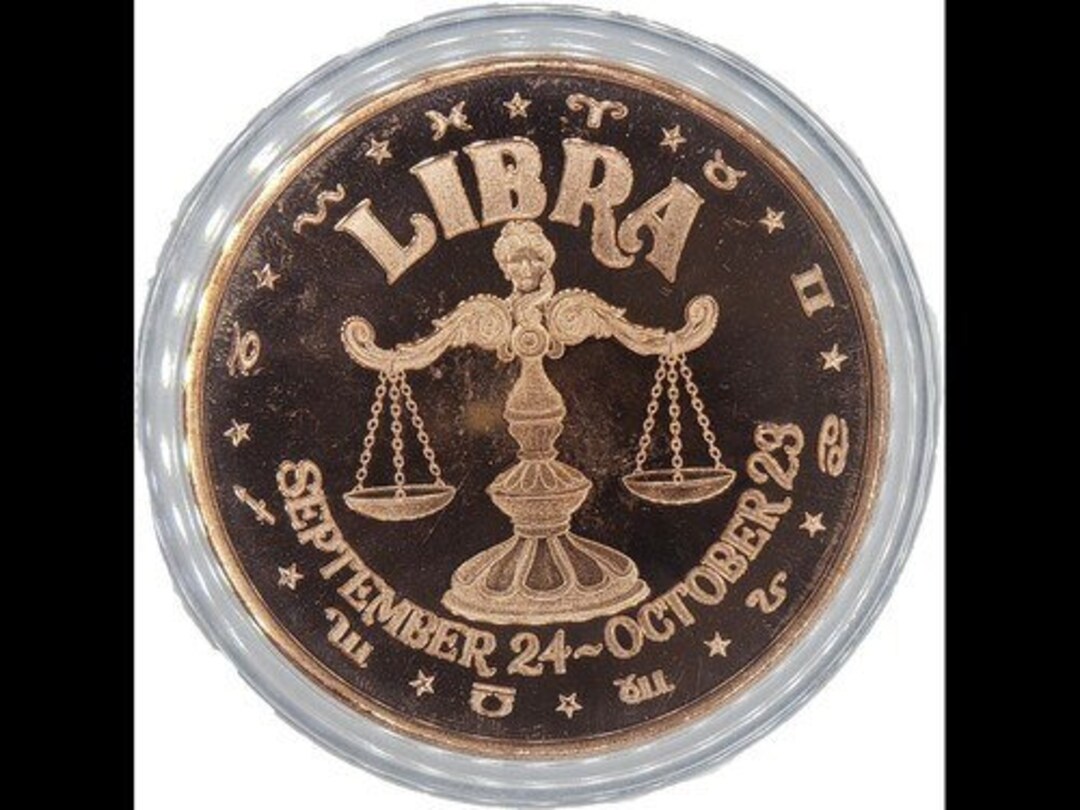 Astrology Copper Coin Collection: Libra - Etsy