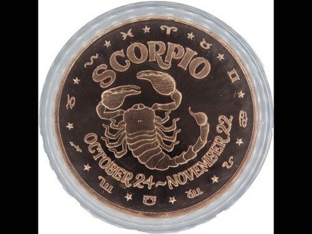 Astrology Copper Coin Collection: Scorpio - Etsy
