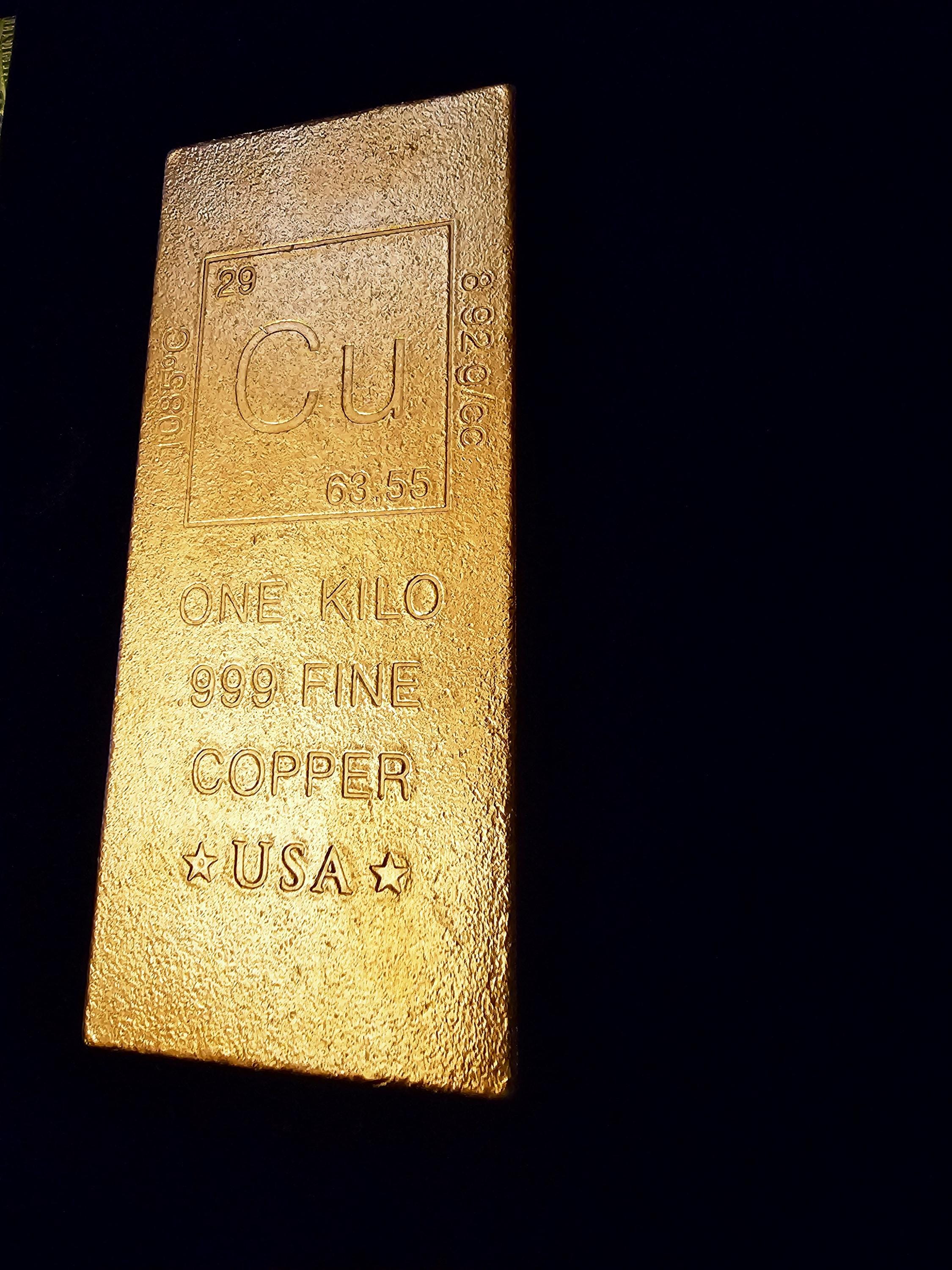 One Kilo Solid Fine Copper Bar - Elemental Collection. 1 Kilo. 1kg. - Etsy