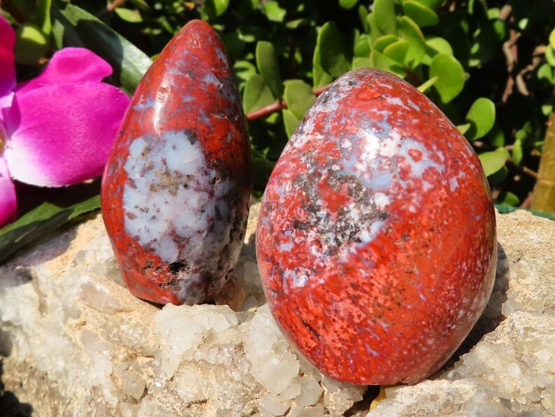 Polished Flower Jasper Standing Free Forms From Namibia Grab - Etsy