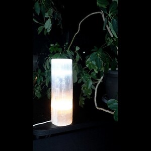 Selenite Tower Flat Top Lamp - (10