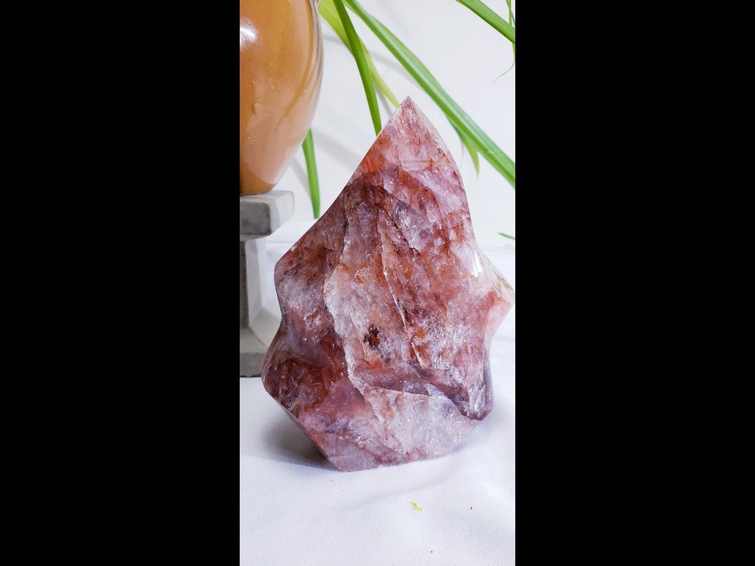 Polished Standing Red Hemtoid Quartz Conchoidal Flame Large - Etsy