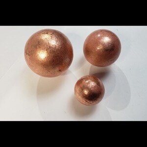 Copper Sphere Set - 3 Spheres/3 Sizes - Brushed Finish - Etsy
