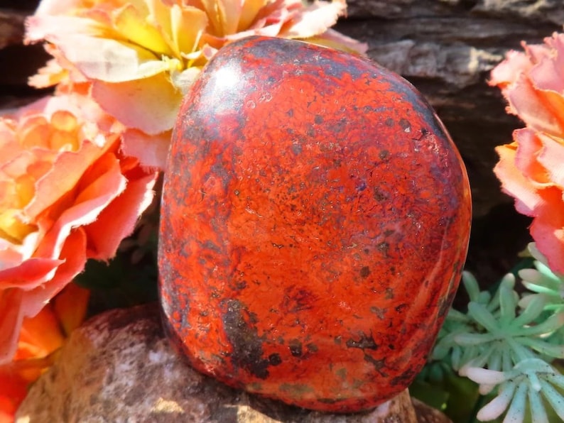 Polished Flower Jasper Standing Free Forms From Namibia - Grab Bag - Etsy