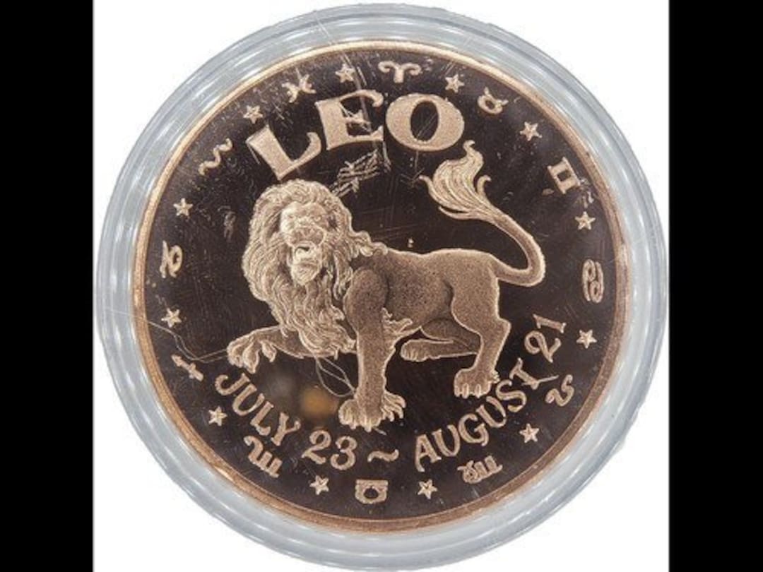 Astrology Copper Coin Collection: Leo - Etsy