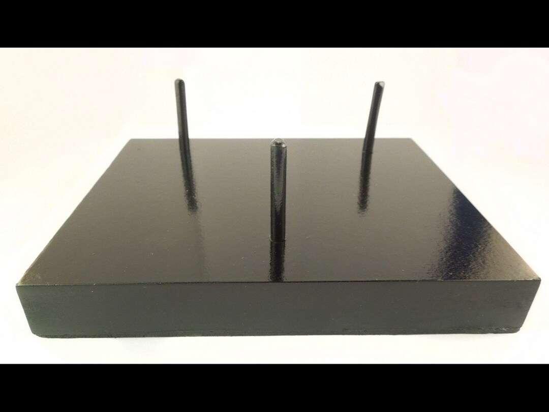 Wrought Iron Peg - Three Prong Display Base - Stand - Medium - Etsy