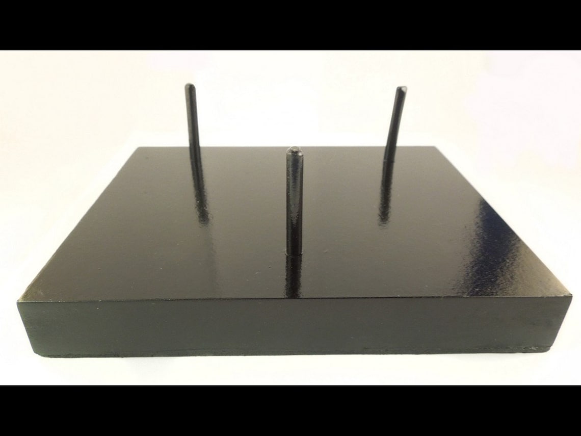 Wrought Iron Peg - Three Prong Display Base - Stand - Medium - Etsy