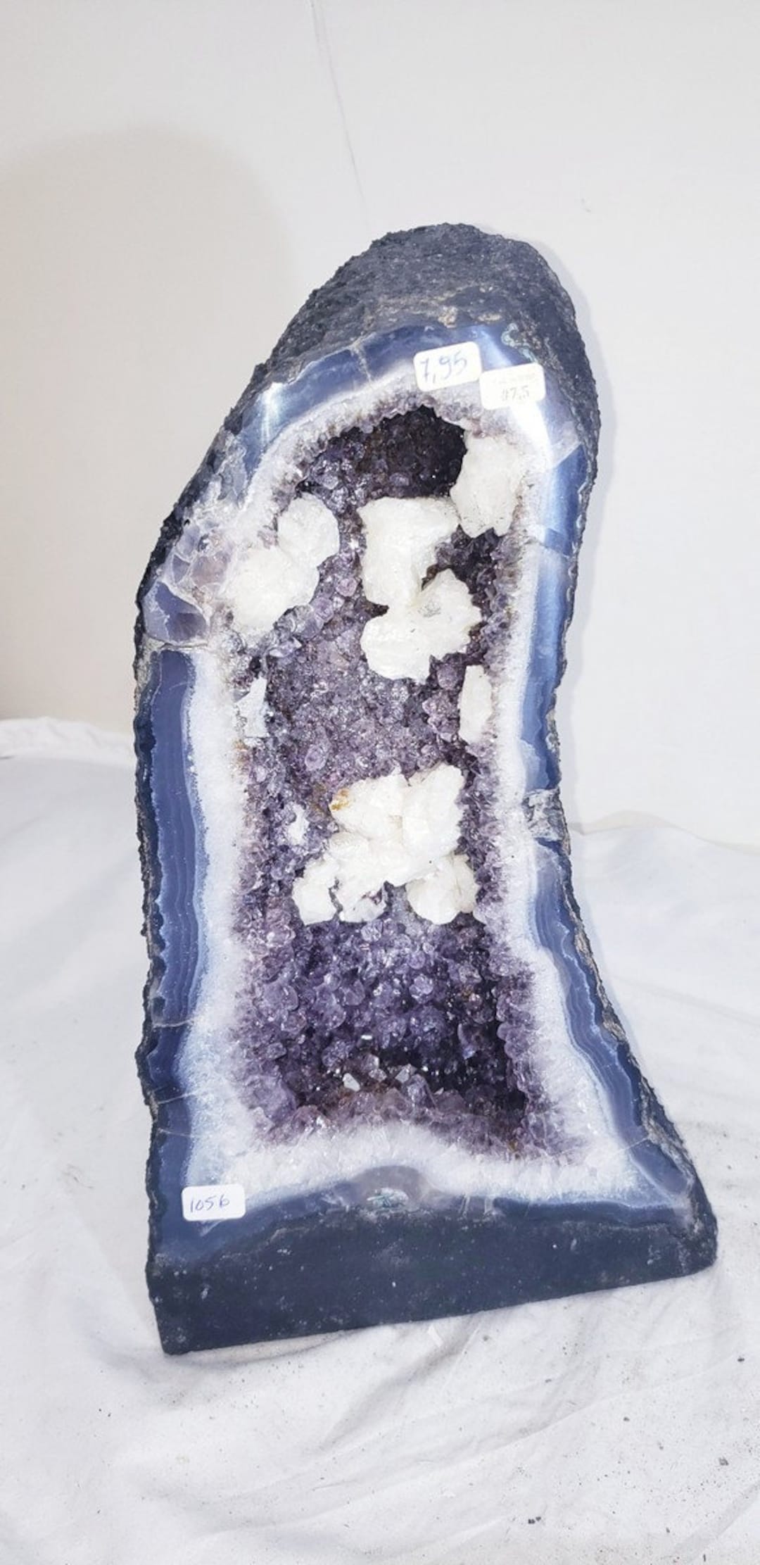 Amethyst Church Crystal Cathedral Geode - Nice Shape - Calcite Crystals ...