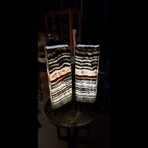 Beautiful Rectangle Stone Onyx Table Lamps 25 Tall - Etsy