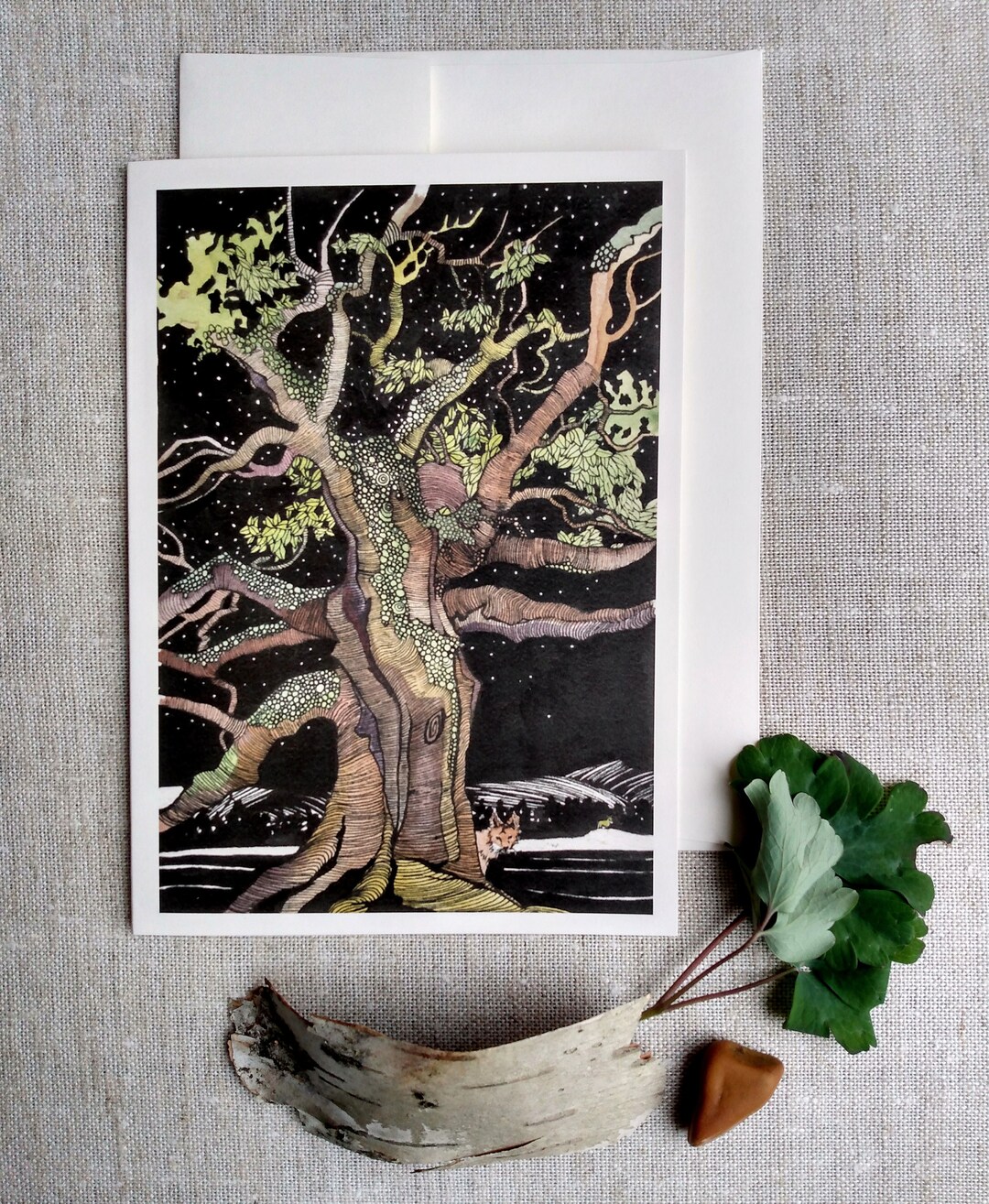 Tree of Life, Magic, Fox, Fantasy, Storybook, Children, Drawing, Ink ...
