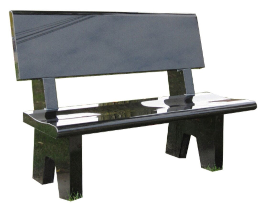 Memorial Bench- Solid Granite- Large Cemetery Monument- Engraving ...